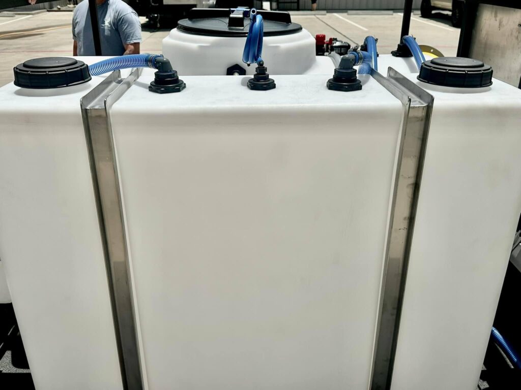 100 Gallon Vertical Slim Line Tank Brackets - Texas Pressure Washing Store