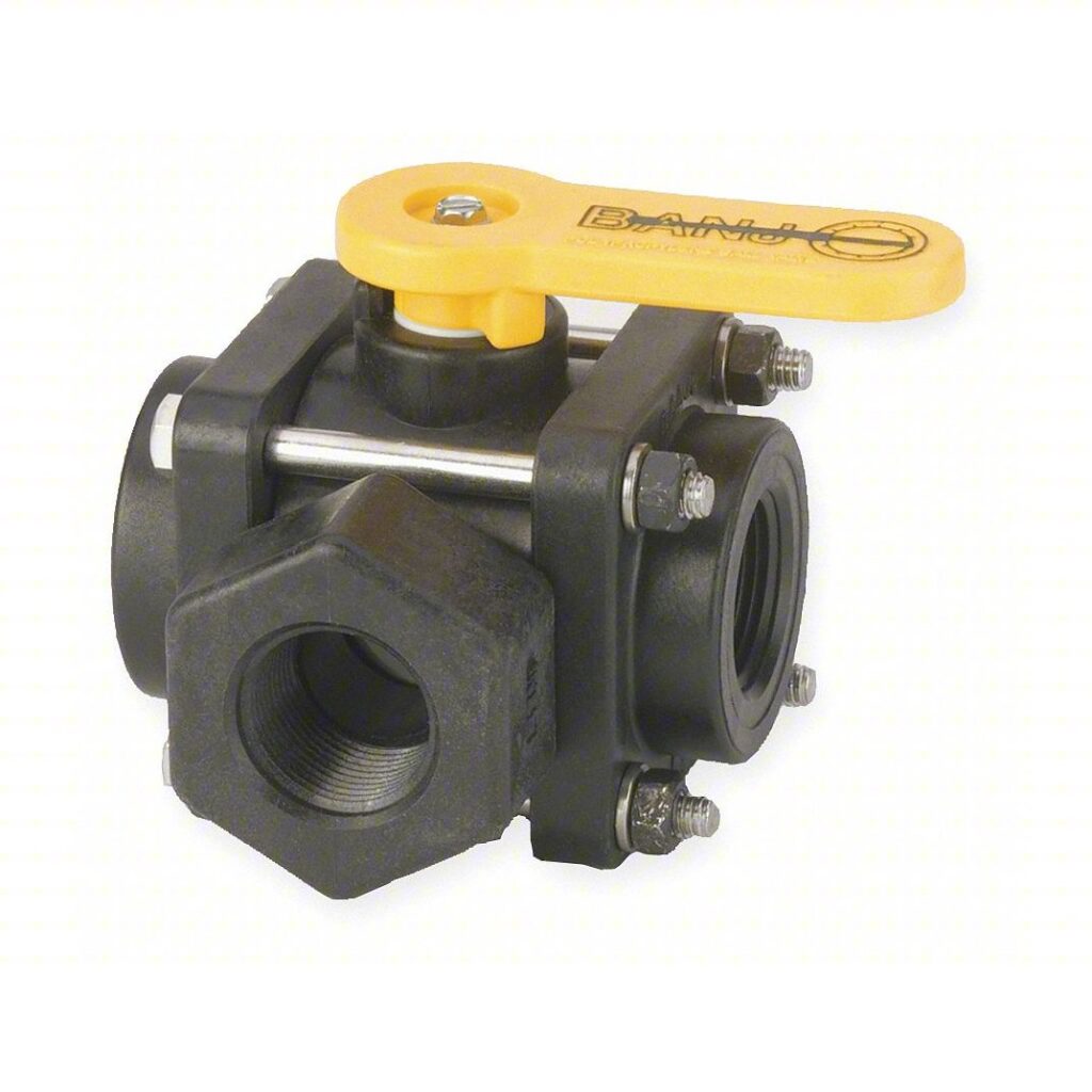 BANJO 3 way Ball Valve Lever Handle, Female NPT - Texas Pressure ...