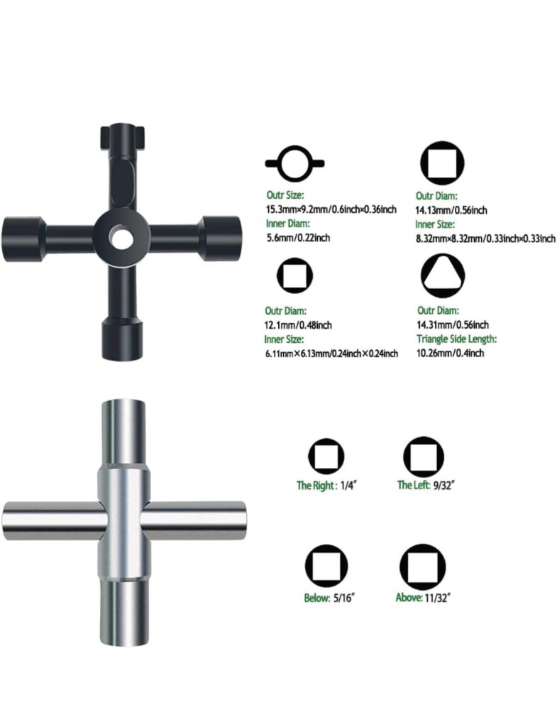4 Way Sillcock Water Key Set - Texas Pressure Washing Store